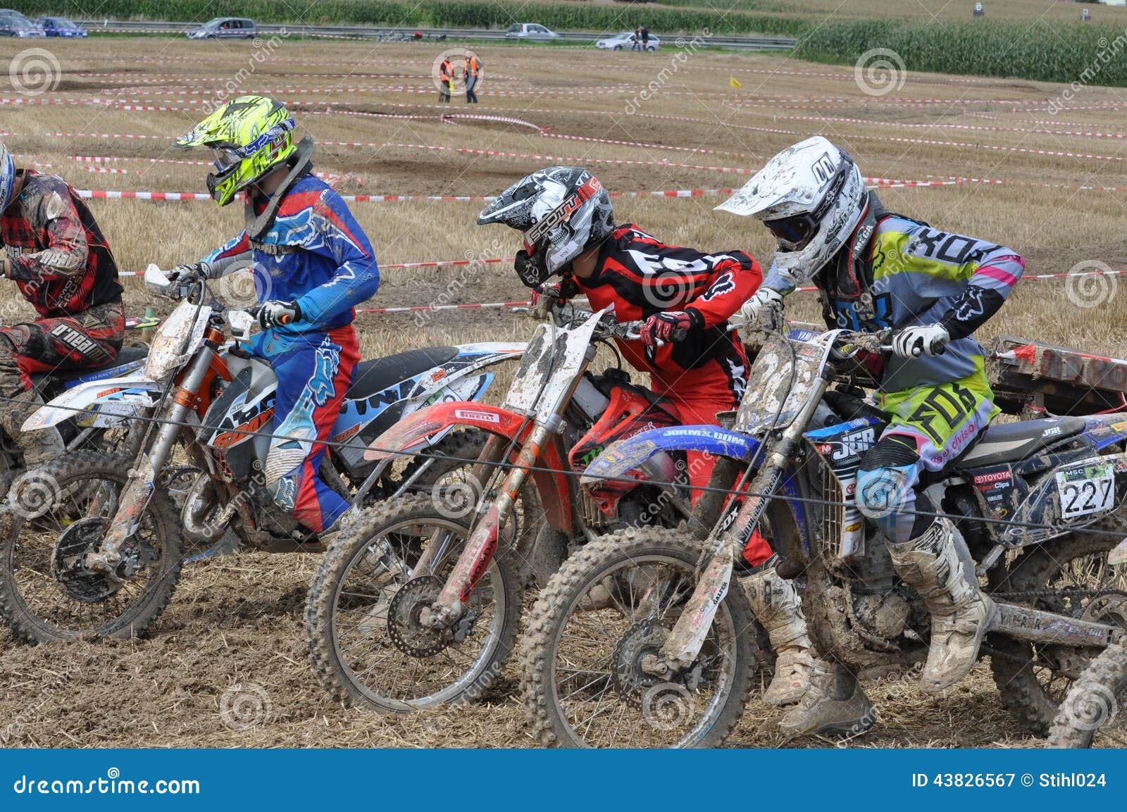 Motocross Drivers before Starting the Race Editorial Photography ...