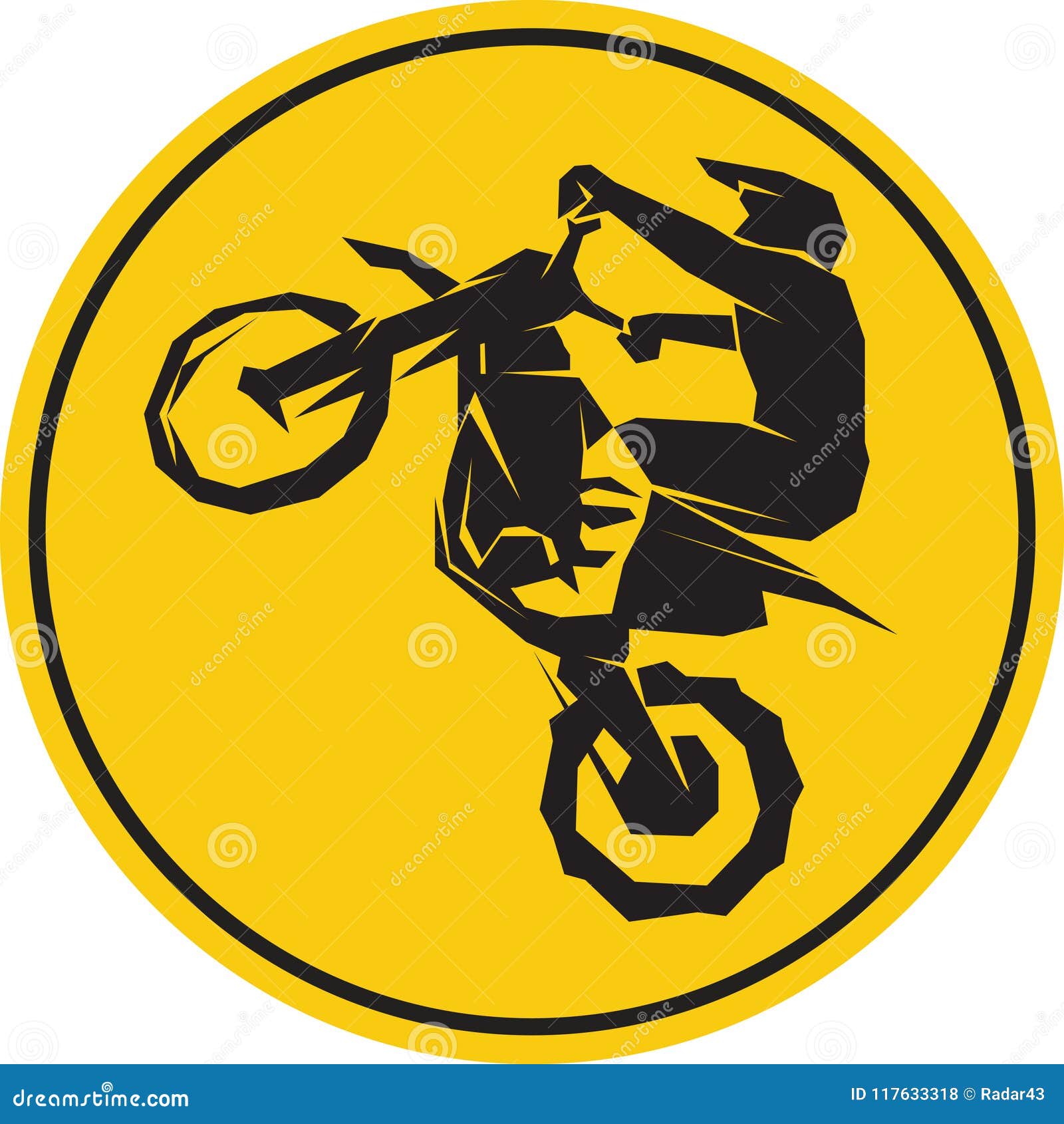 Motocross Enduro Background Vector Illustration | CartoonDealer.com ...