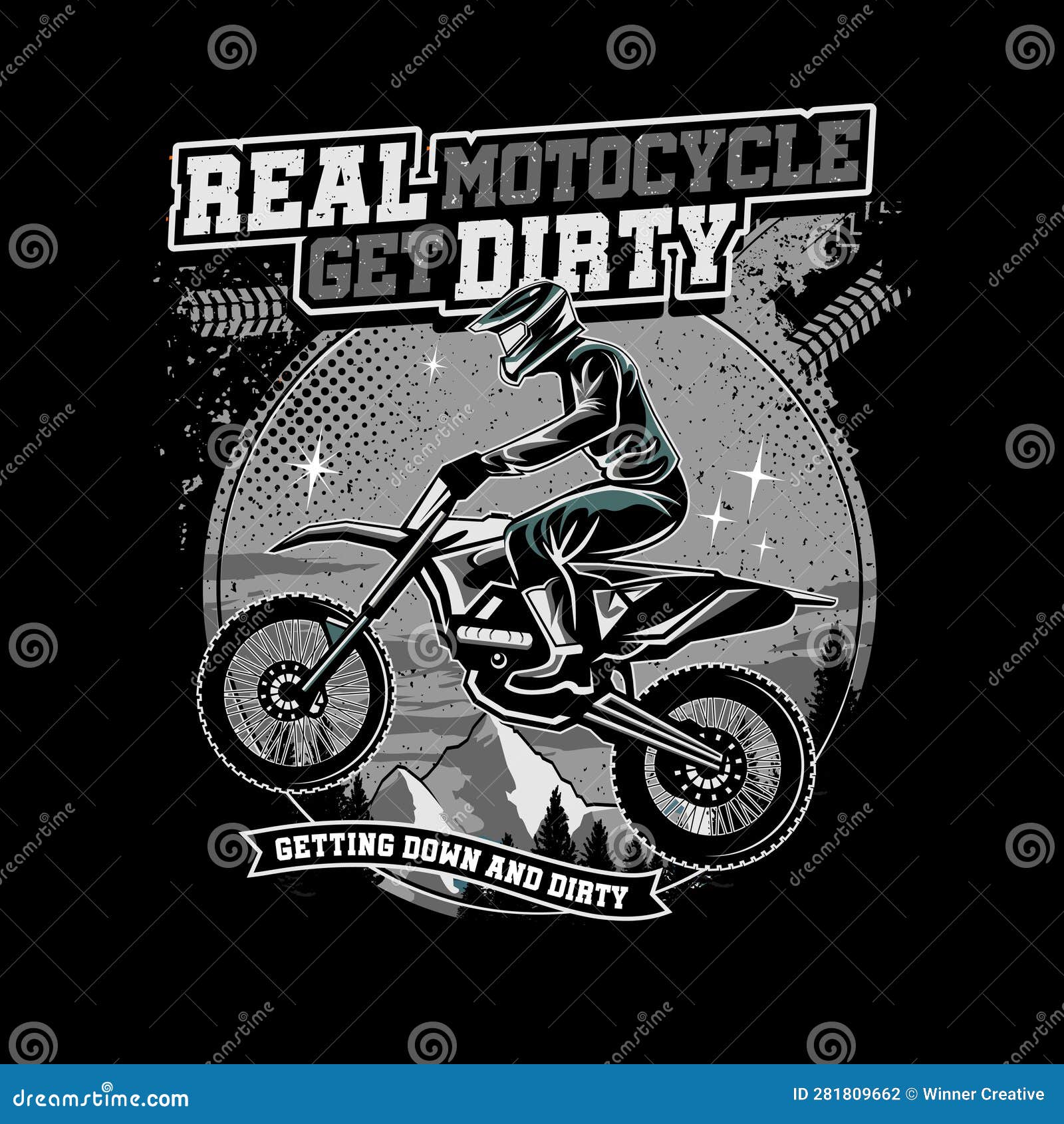Motocross Jump Logo Vector. Motocross Illustration Logo Inspiration ...
