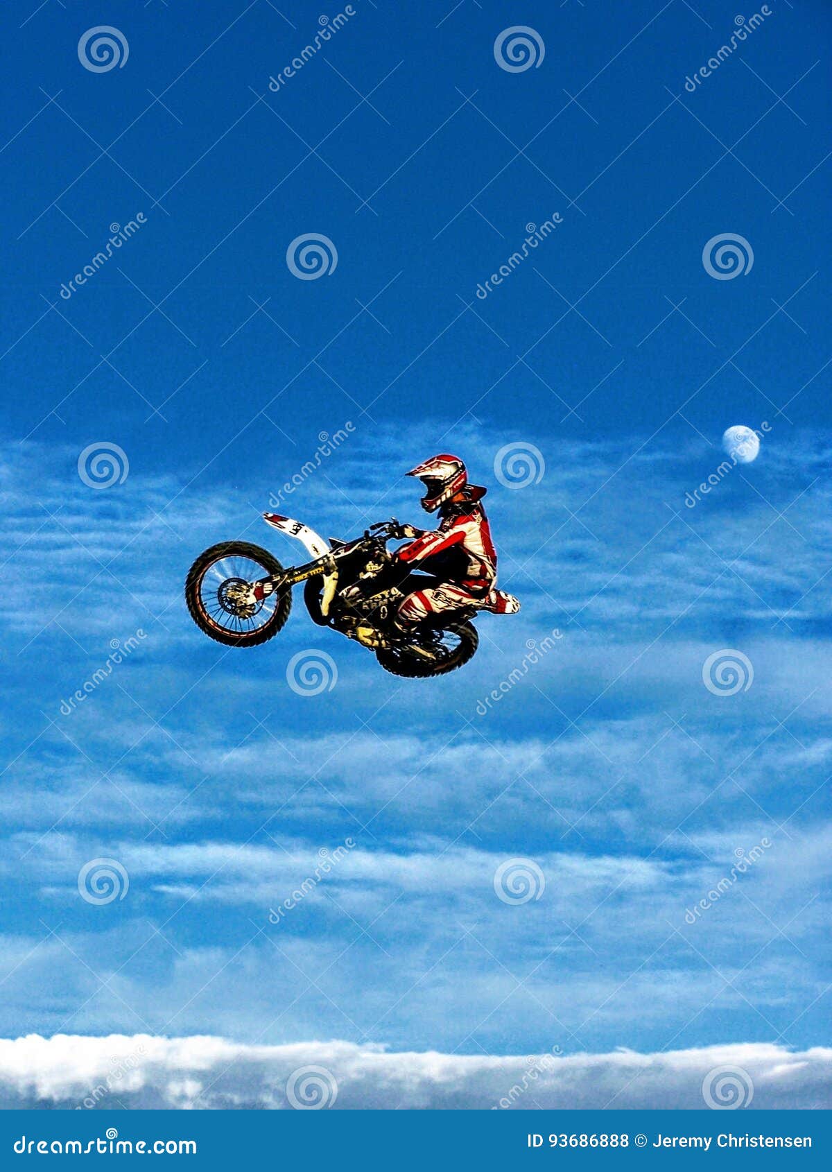 Motocross Jump into the Moon Editorial Stock Photo - Image of jumping ...