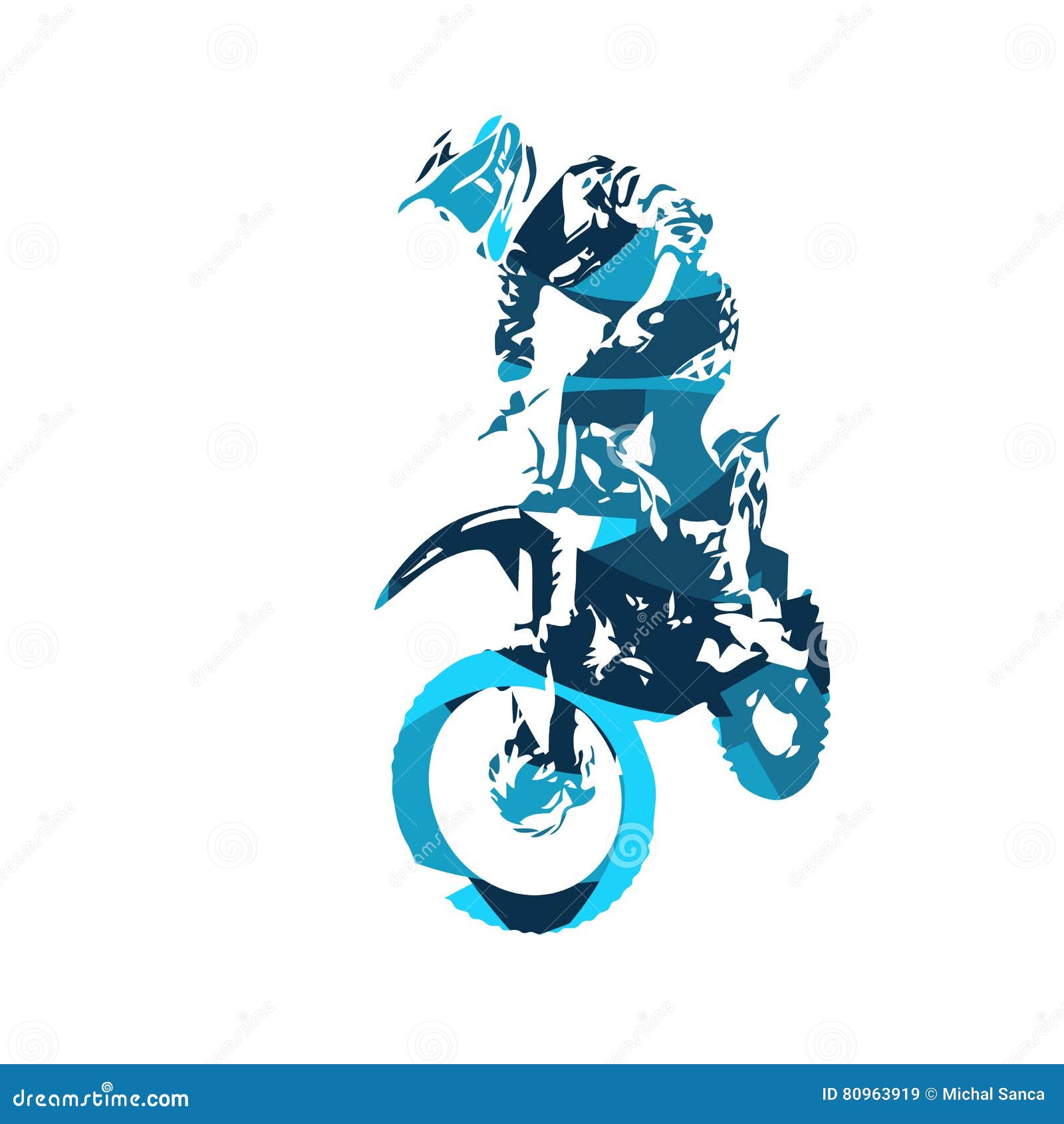 Motocross Jumping Freestyle Rider, Vector Stock Vector - Illustration ...