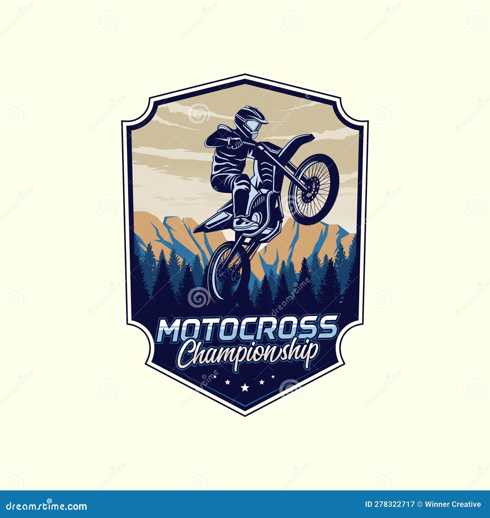 Motocross Logo Vector. Motocross Jump Illustration Logo Inspiration ...