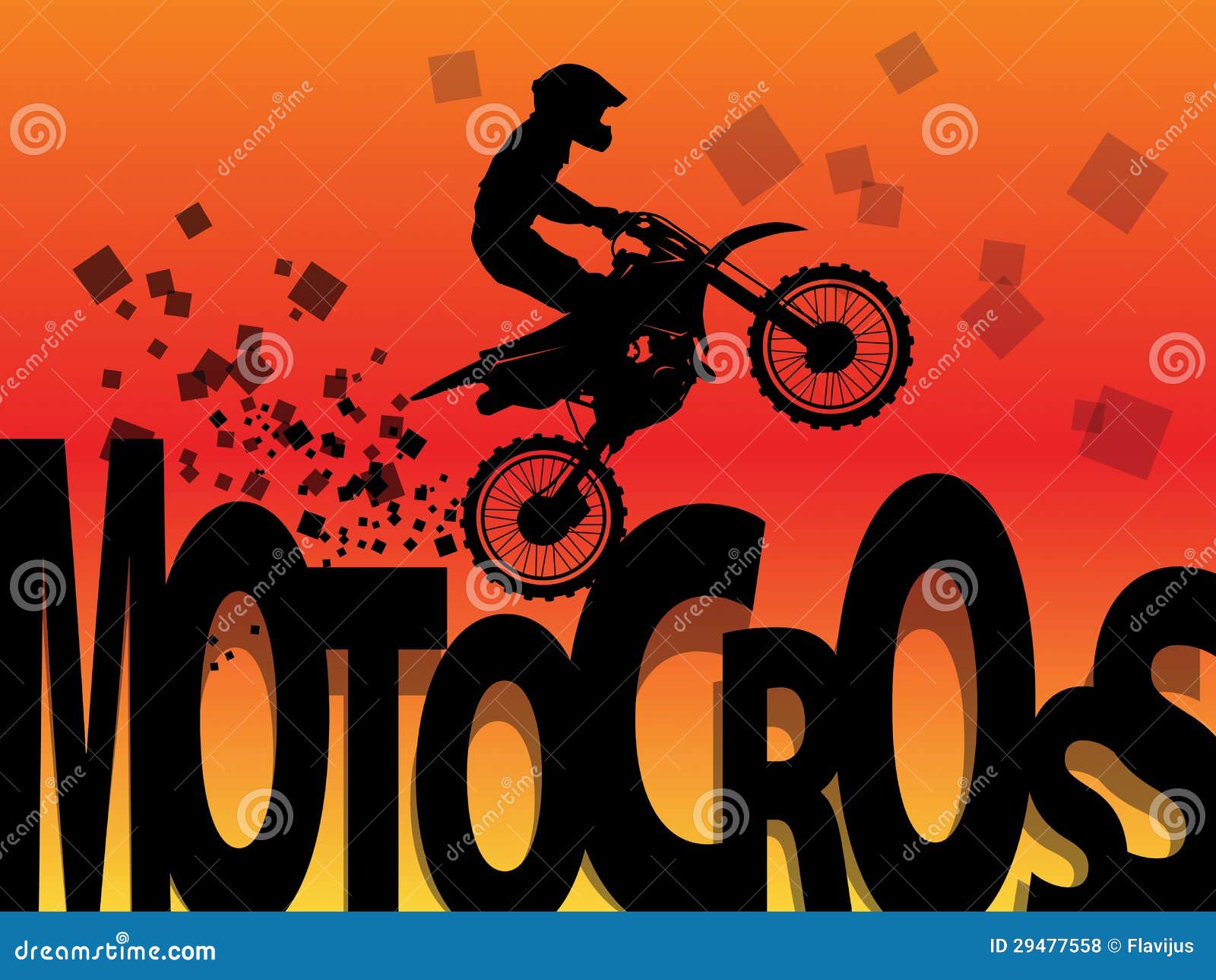 Motocross Racing Background Vector Illustration | CartoonDealer.com ...