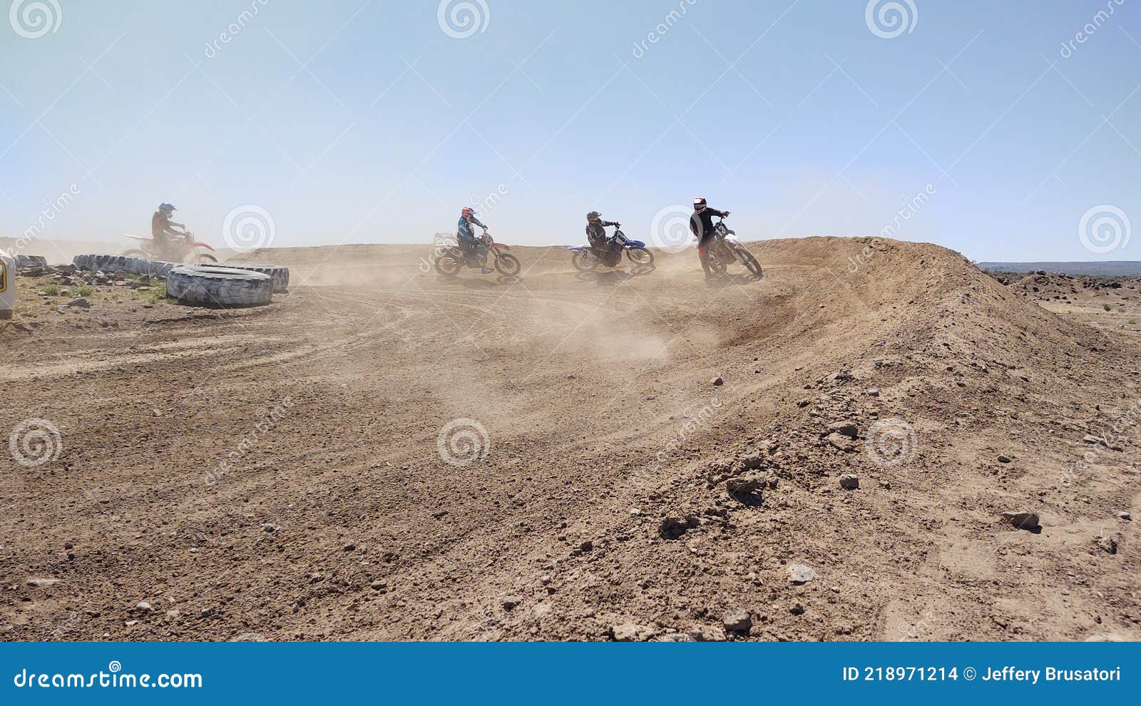Motocross Racing in the Desert Editorial Stock Image - Image of ...