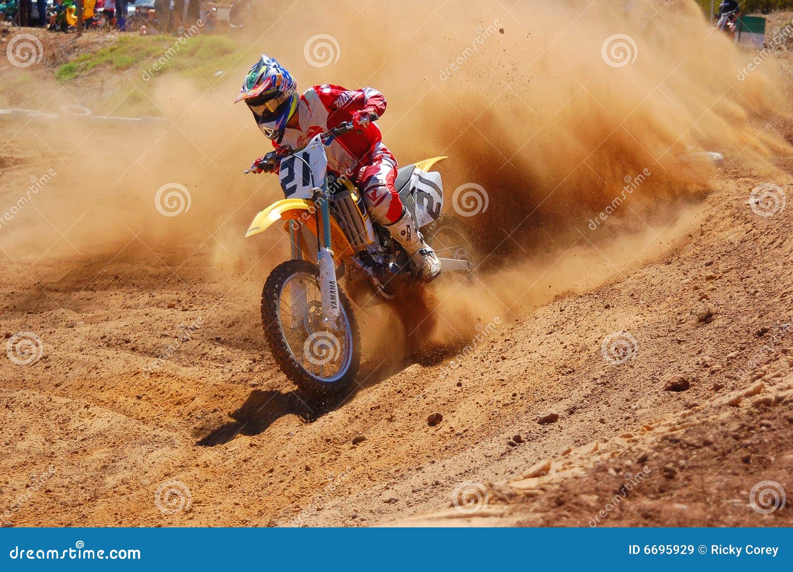 Motocross Rider Accelerating Out of Corner Editorial Stock Image ...