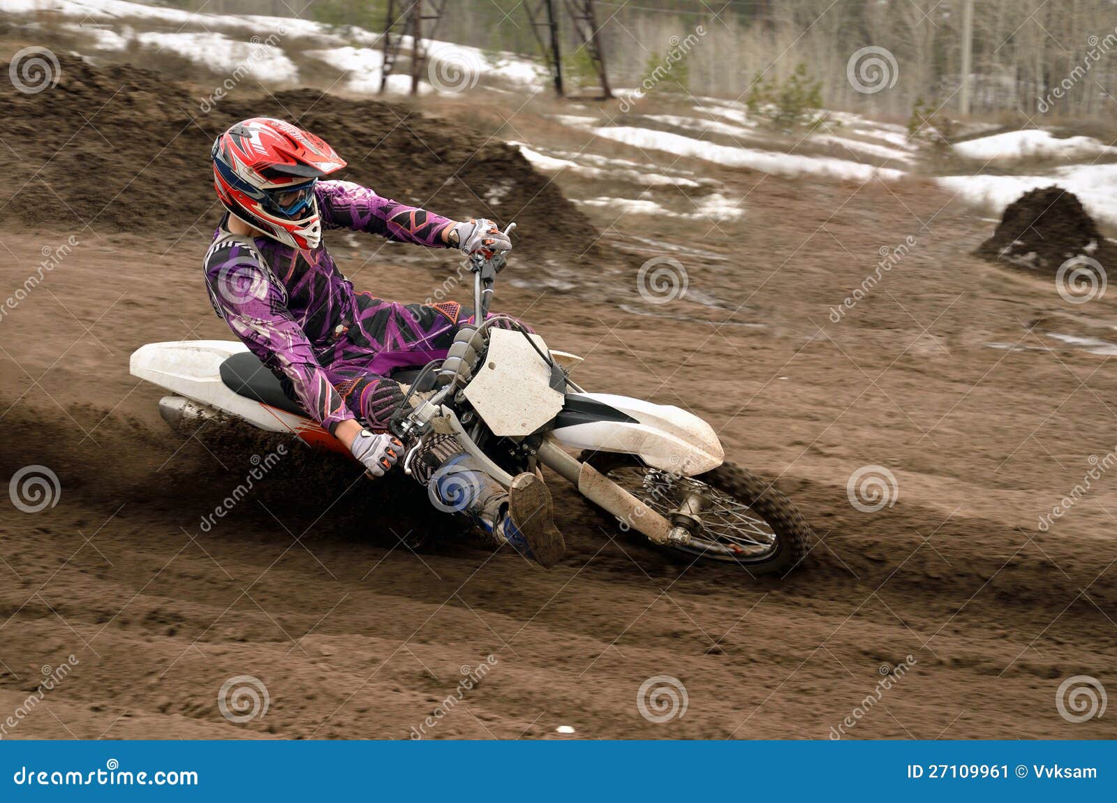 Motocross Rider Turns Point-blank of Sand Stock Image - Image of ...