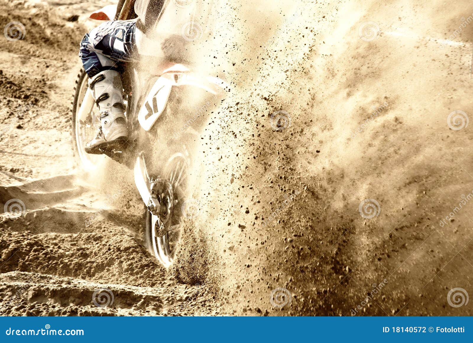 Motocross on the sand stock photo. Image of afternoon - 18140572
