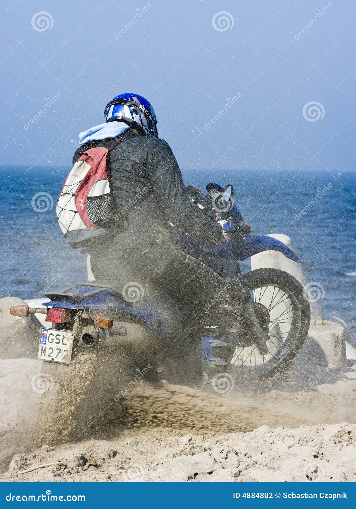 Motocross in sand stock photo. Image of struggle, rider - 4884802