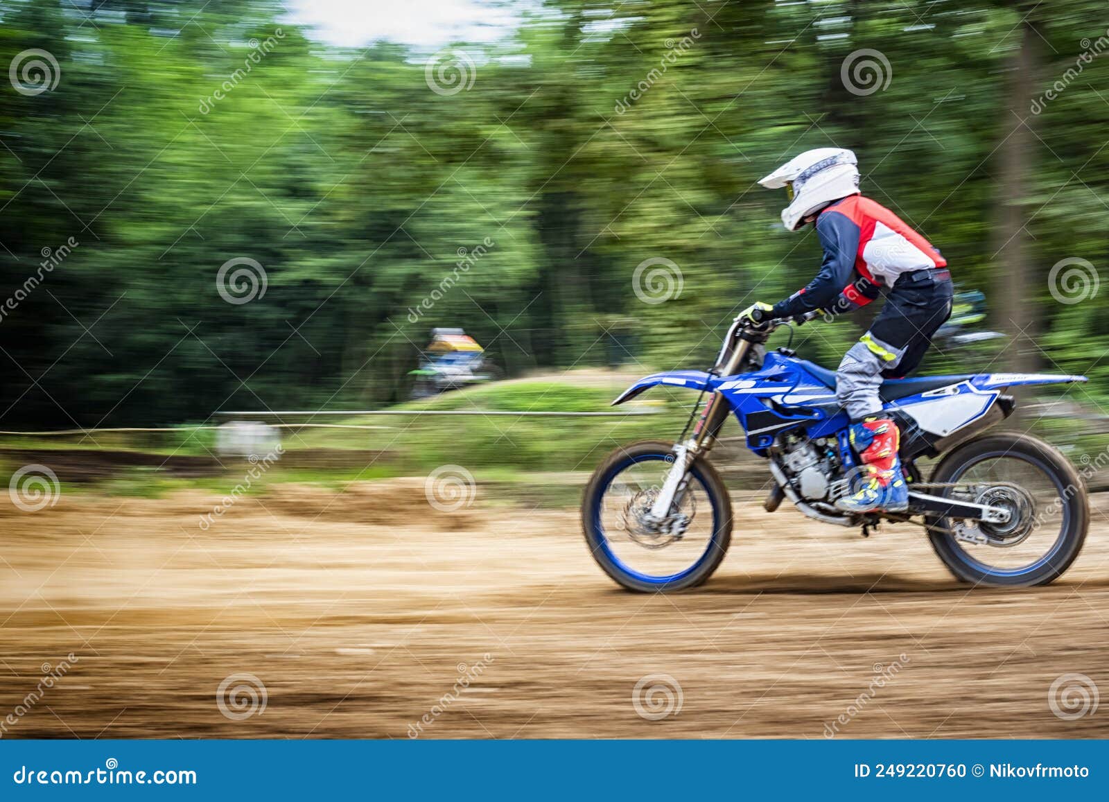 Motocross Scene Douring a Race Stock Photo - Image of handle, douring ...