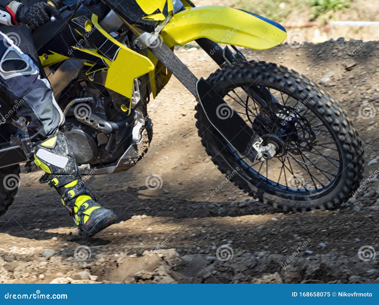 Motocross scene on a trail stock image. Image of motorcycle - 168658075