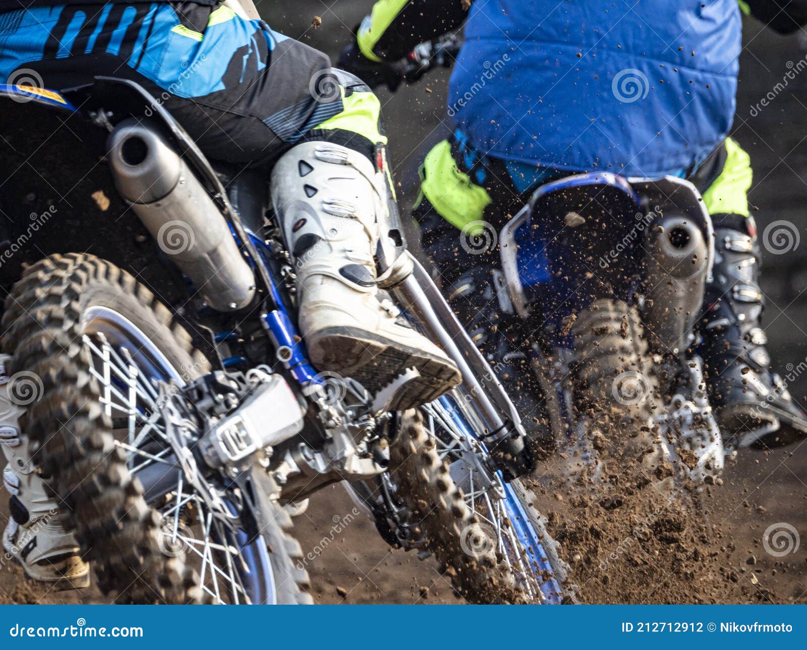 Motocross scene on a trail stock photo. Image of dirt - 212712912
