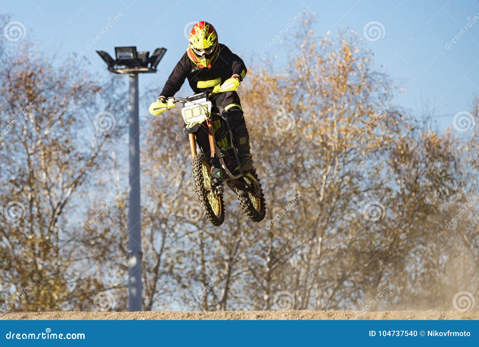 Motocross scene on a trail stock photo. Image of extreme - 104737540