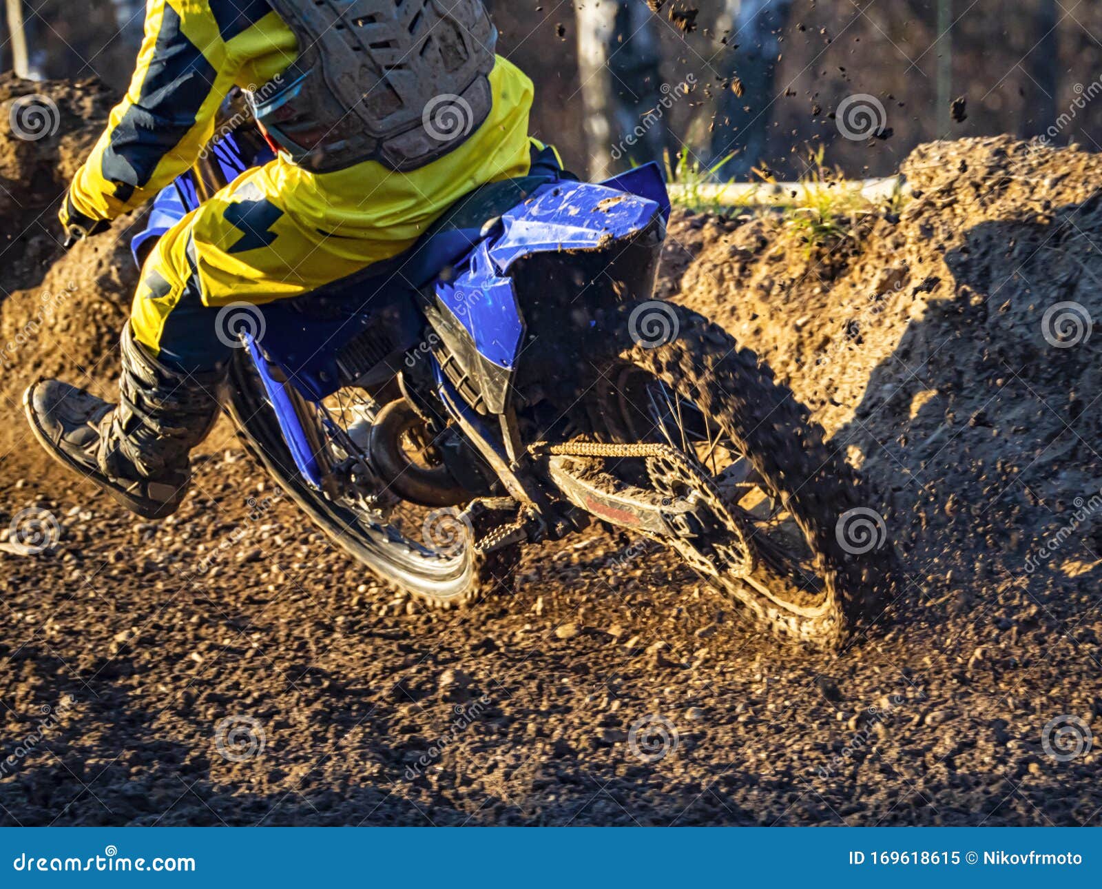Motocross scene on a trail stock image. Image of championship - 169618615