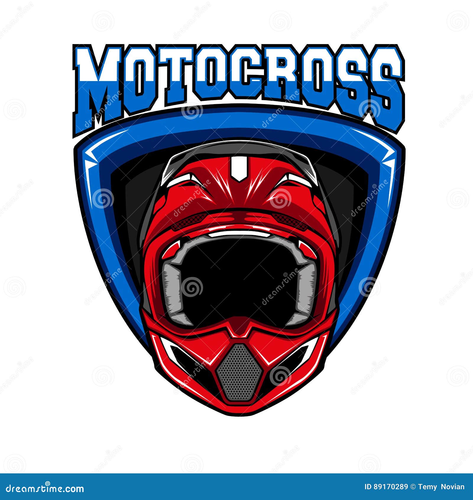 Motocross sport emblem stock illustration. Illustration of sport - 89170289