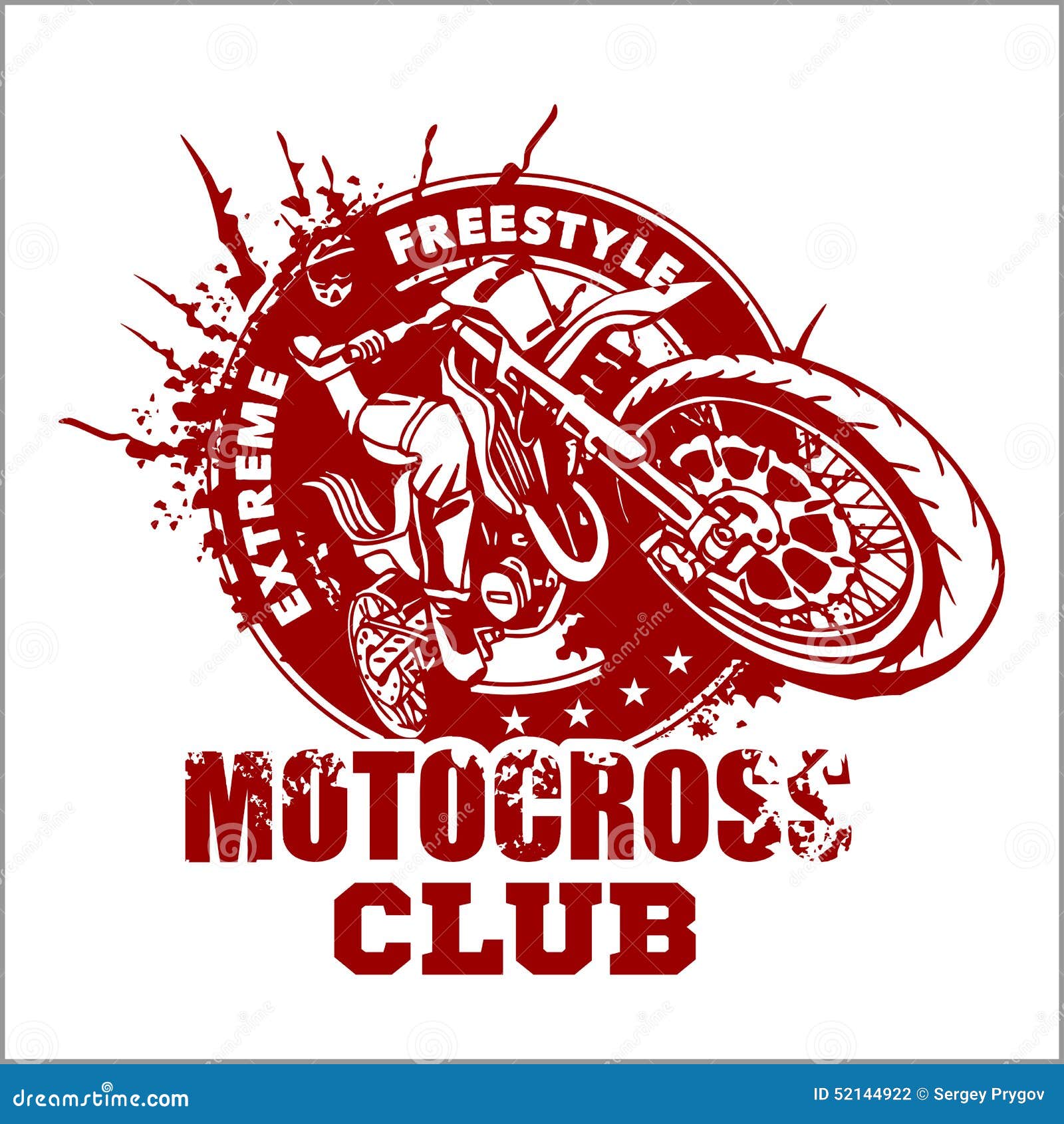 Motocross sport emblem stock vector. Illustration of banner - 52144922