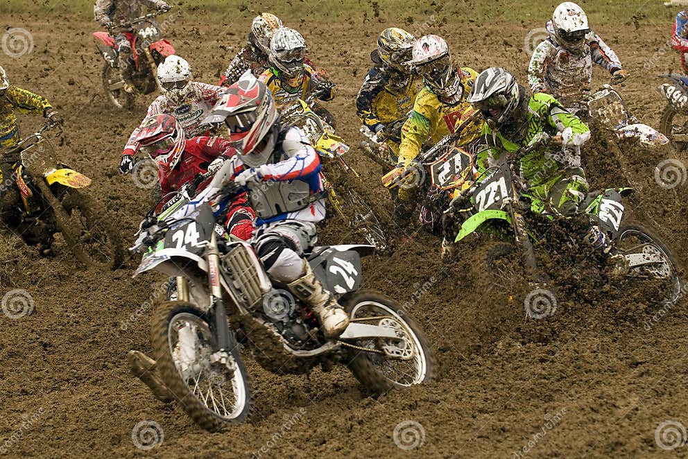 Motocross start editorial stock photo. Image of race - 10919463