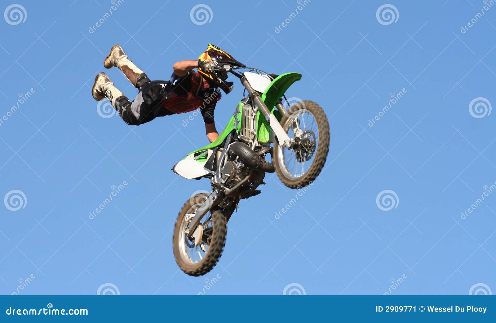 Motocross Stunt stock image. Image of courage, gear, green - 2909771