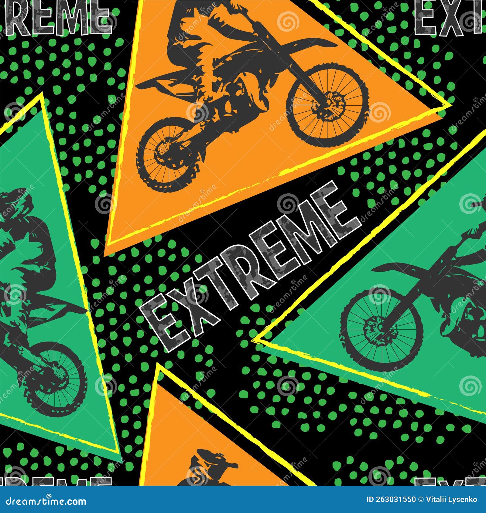 Motocross Text With The Letters Made From Motorcycle Tire Tracks Vector ...