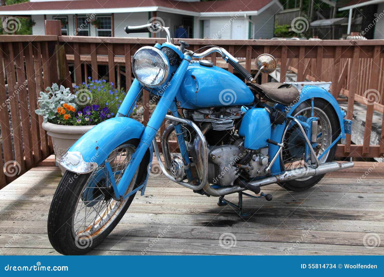 Motocyclette Indienne Antique Photo stock - Image du transport, indien ...