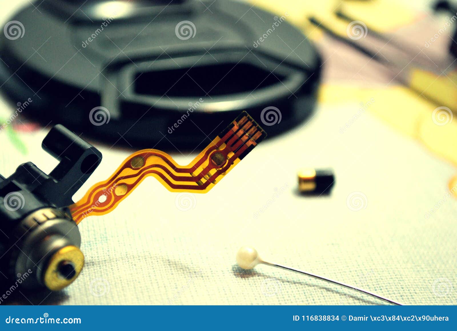 Motor of auto focus lens stock photo. Image of shutter - 116838834