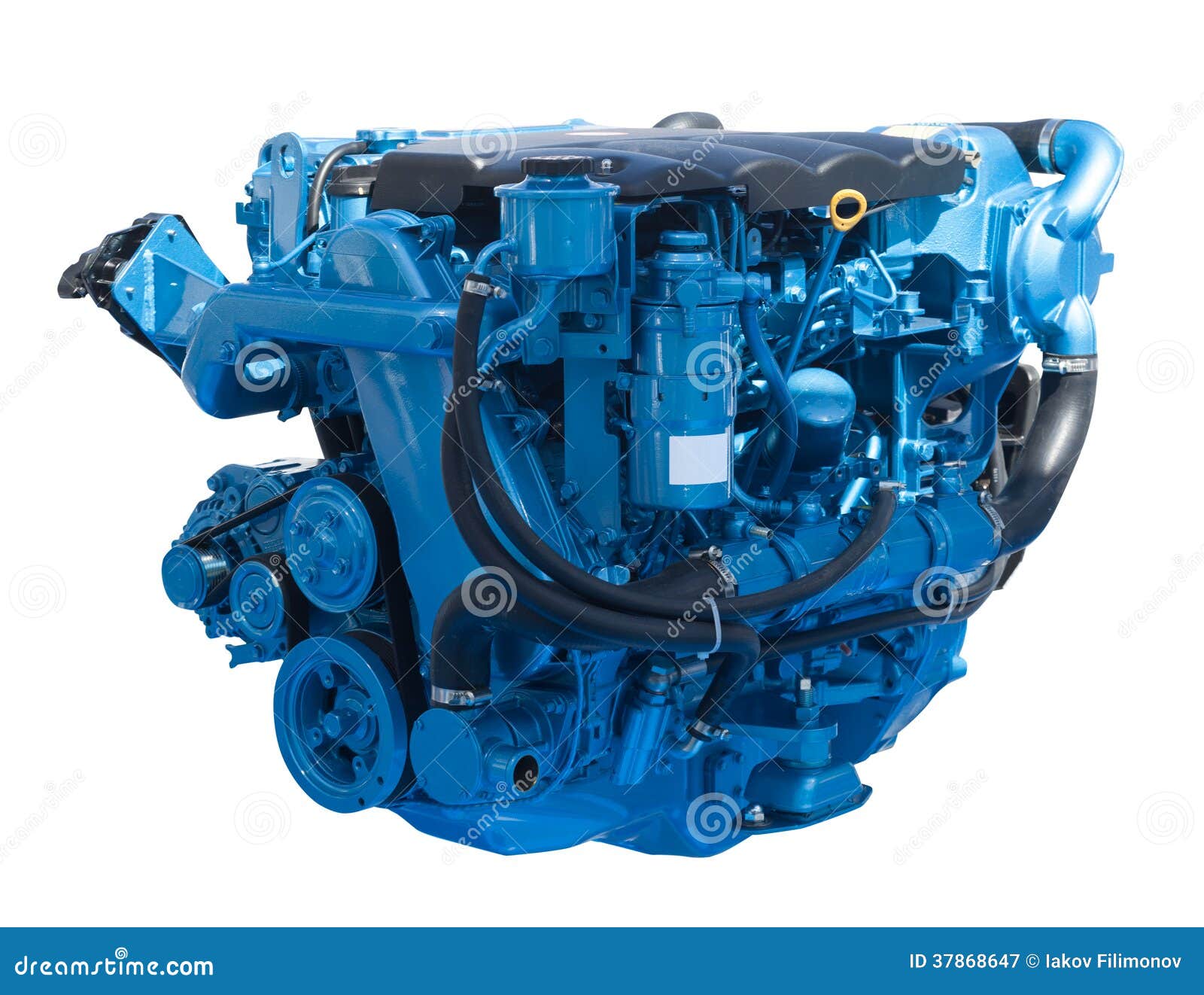 Motor Azul Novo. Isolado No Branco Imagem de Stock - Imagem de isolado ...