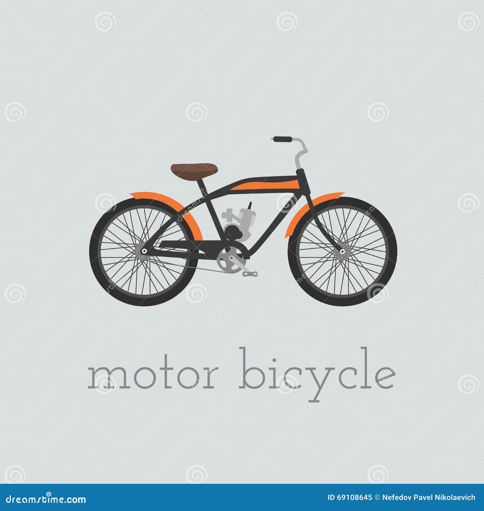 Motor bicycle stock illustration. Illustration of icon - 69108645