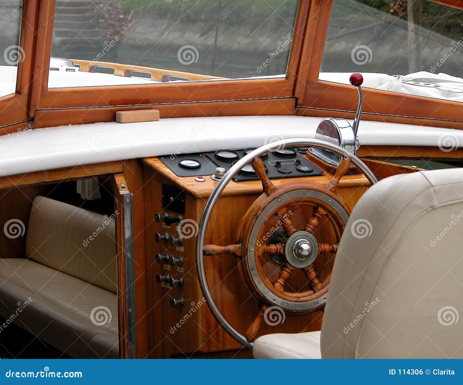 Motor boat interior stock photo. Image of deck, monitor - 114306