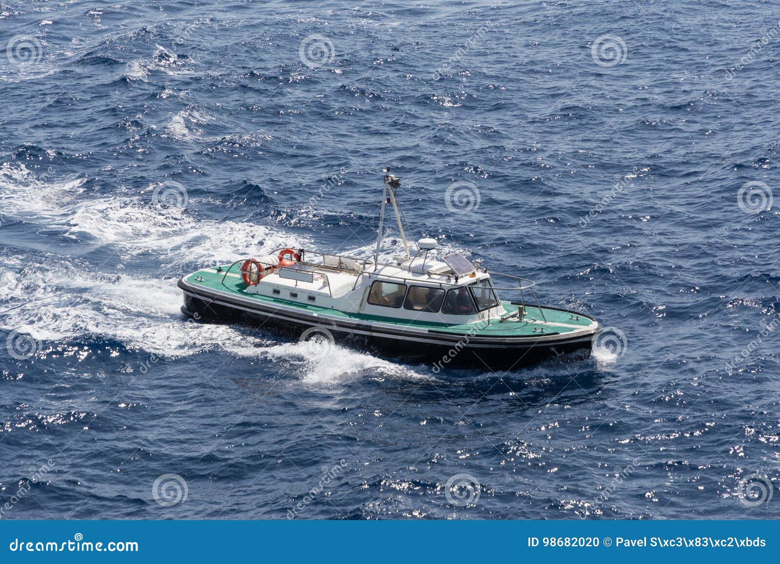 Motor Boat Sailing at the Sea Stock Photo - Image of fishing, tourism ...