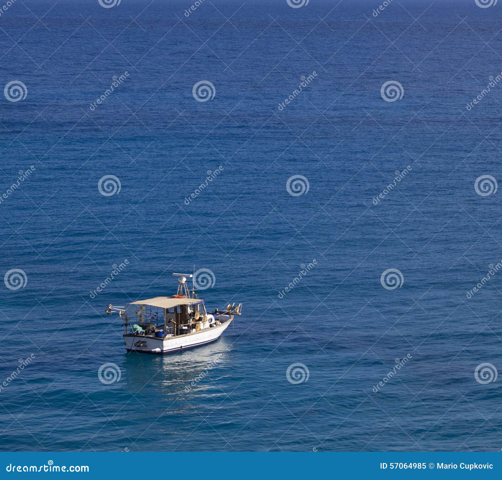 Motor boat on sea stock image. Image of ship, recreation - 57064985