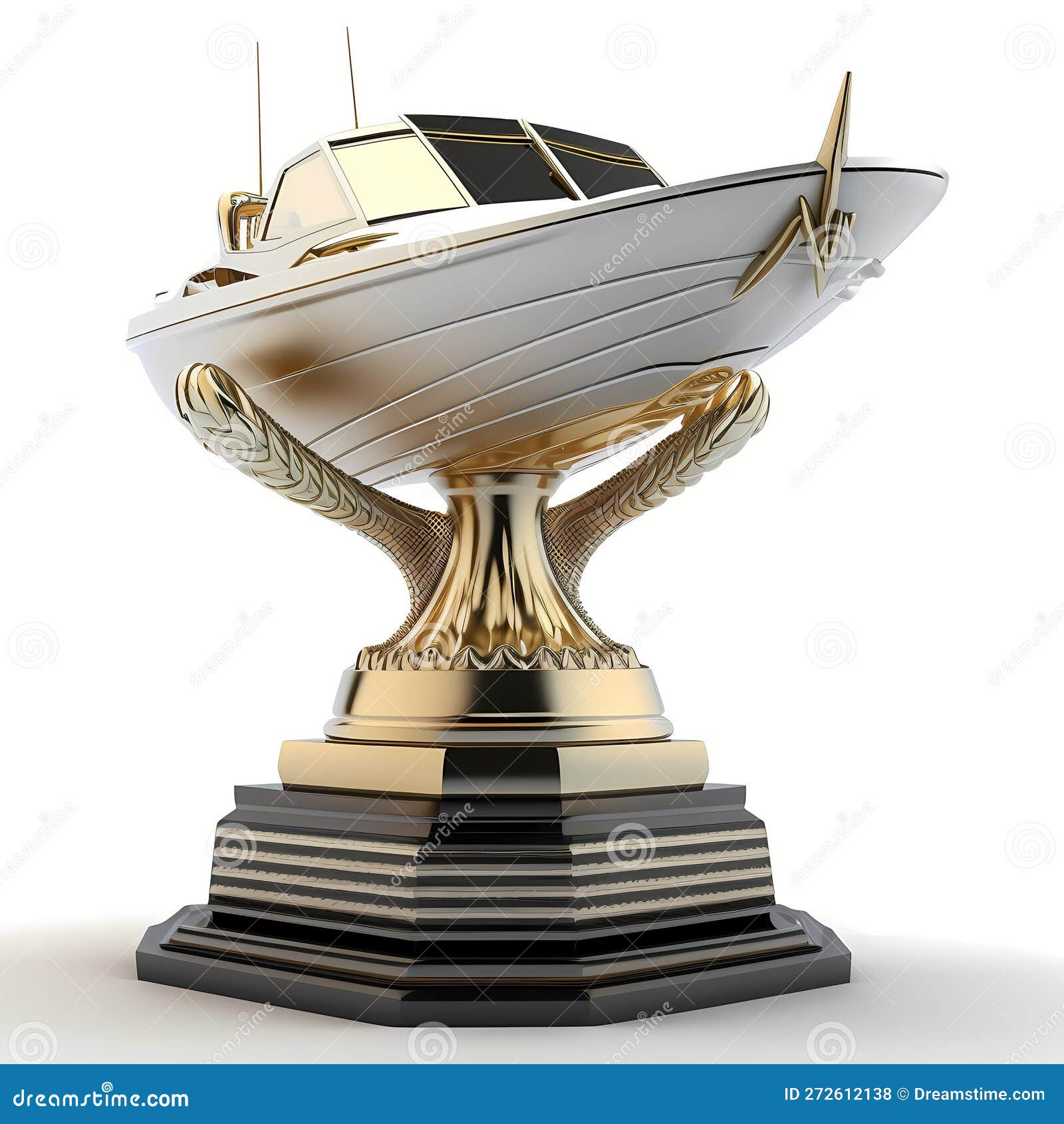 Motor Boat Trophy. Generative AI Stock Illustration - Illustration of ...
