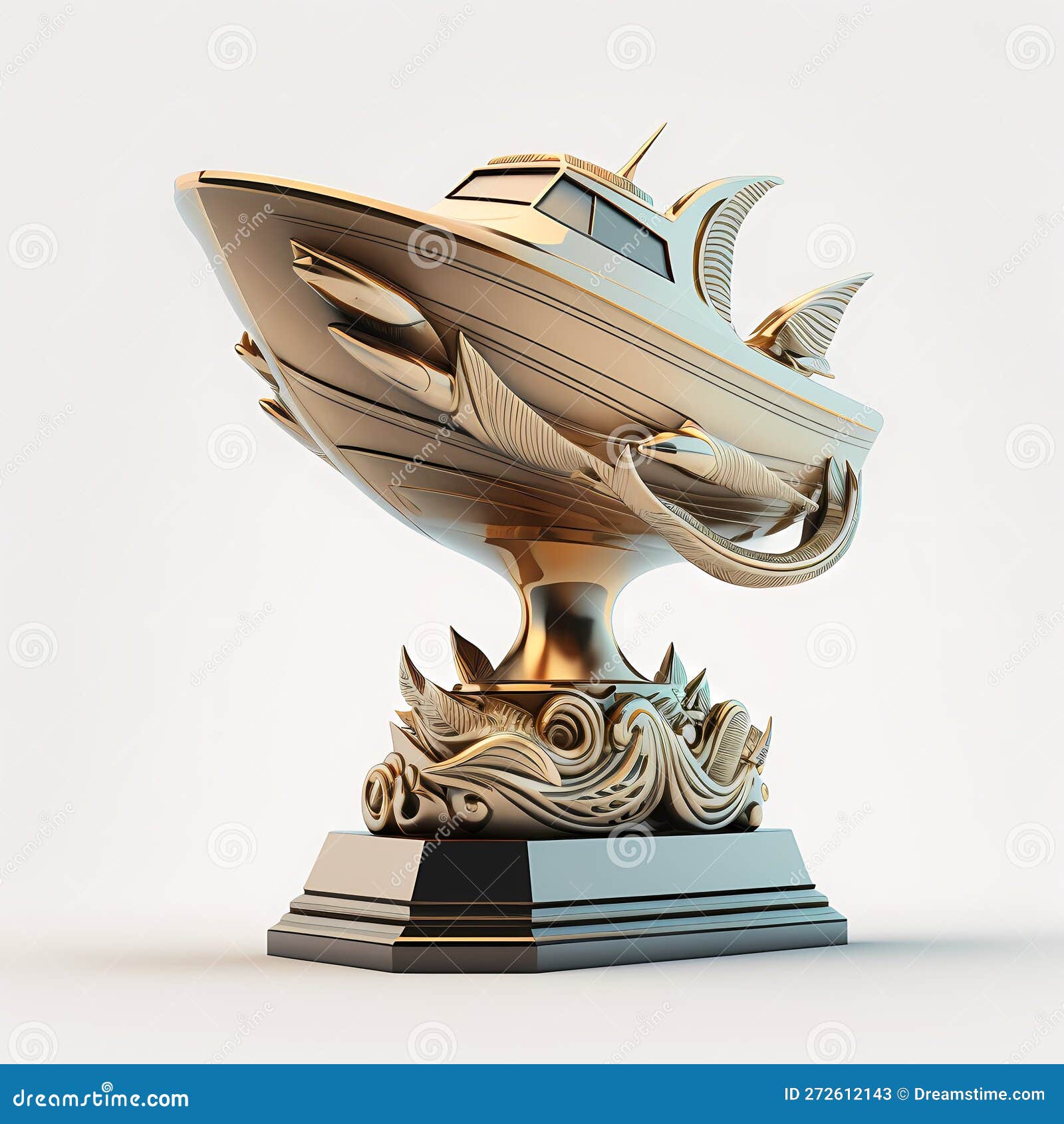 Motor Boat Trophy. Generative AI Stock Illustration - Illustration of ...