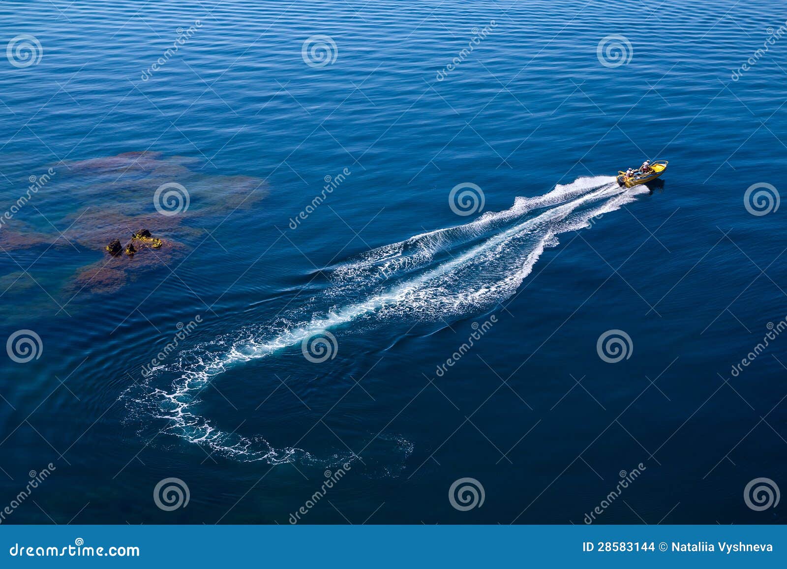 Motor boating on the sea stock photo. Image of action - 28583144