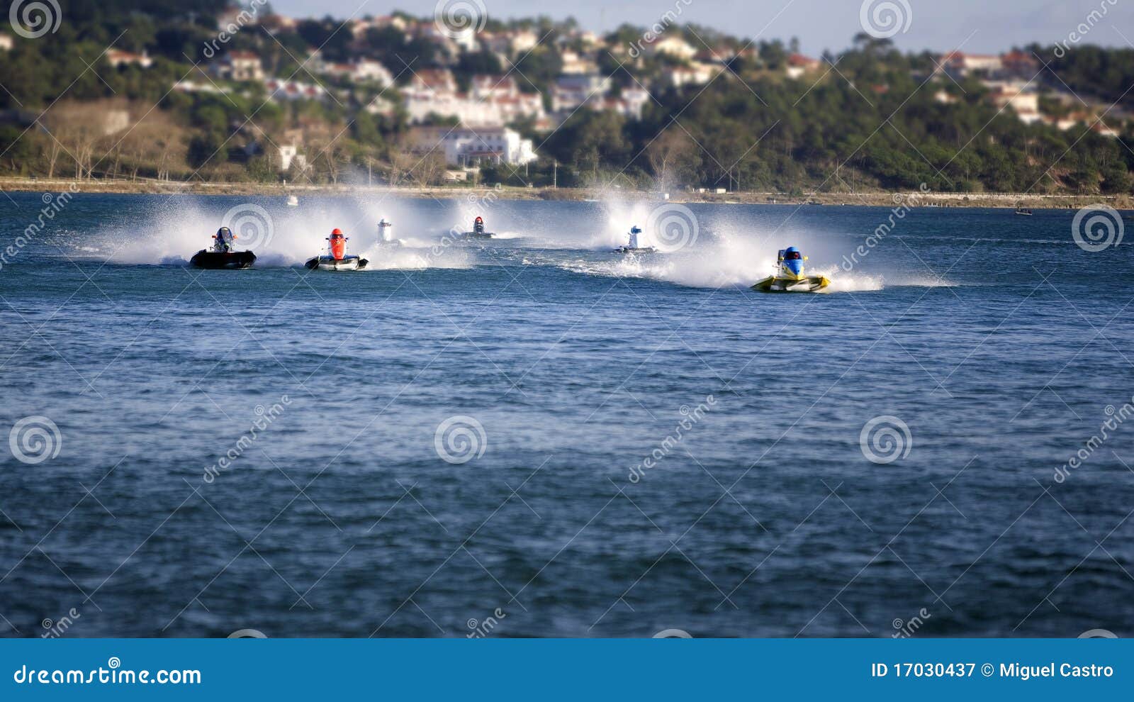 Motor boats speeding fast stock image. Image of catamaran - 17030437