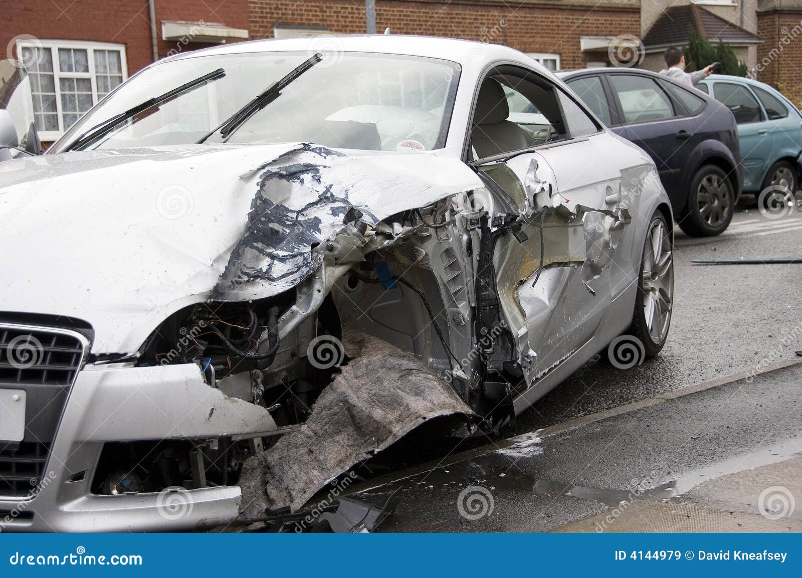 Motor car crash scene UK stock image. Image of wreck, danger - 4144979