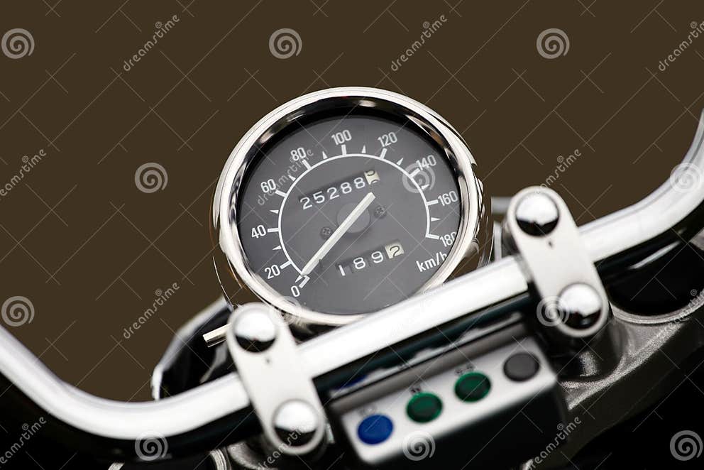 Motor cycle speedometer stock photo. Image of kilometer - 10976982