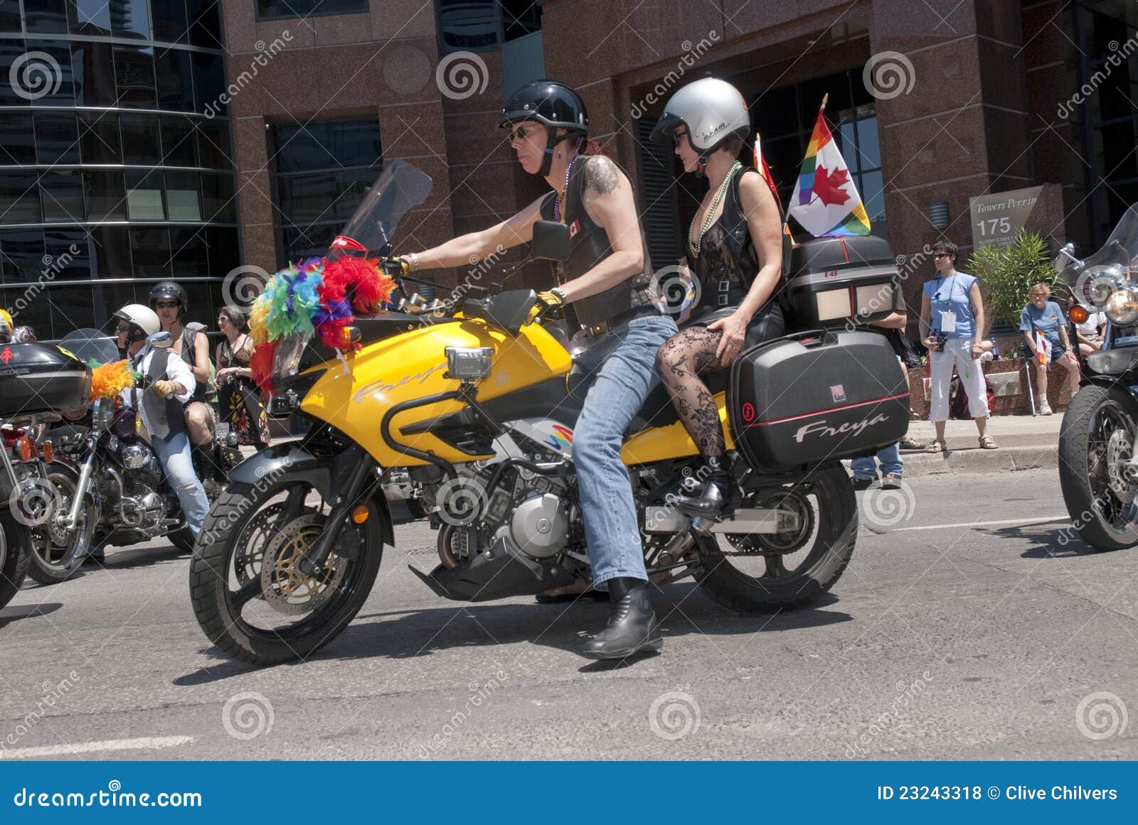 Motor Cyclists at the Toronto Gay Pride Procession Editorial Stock ...