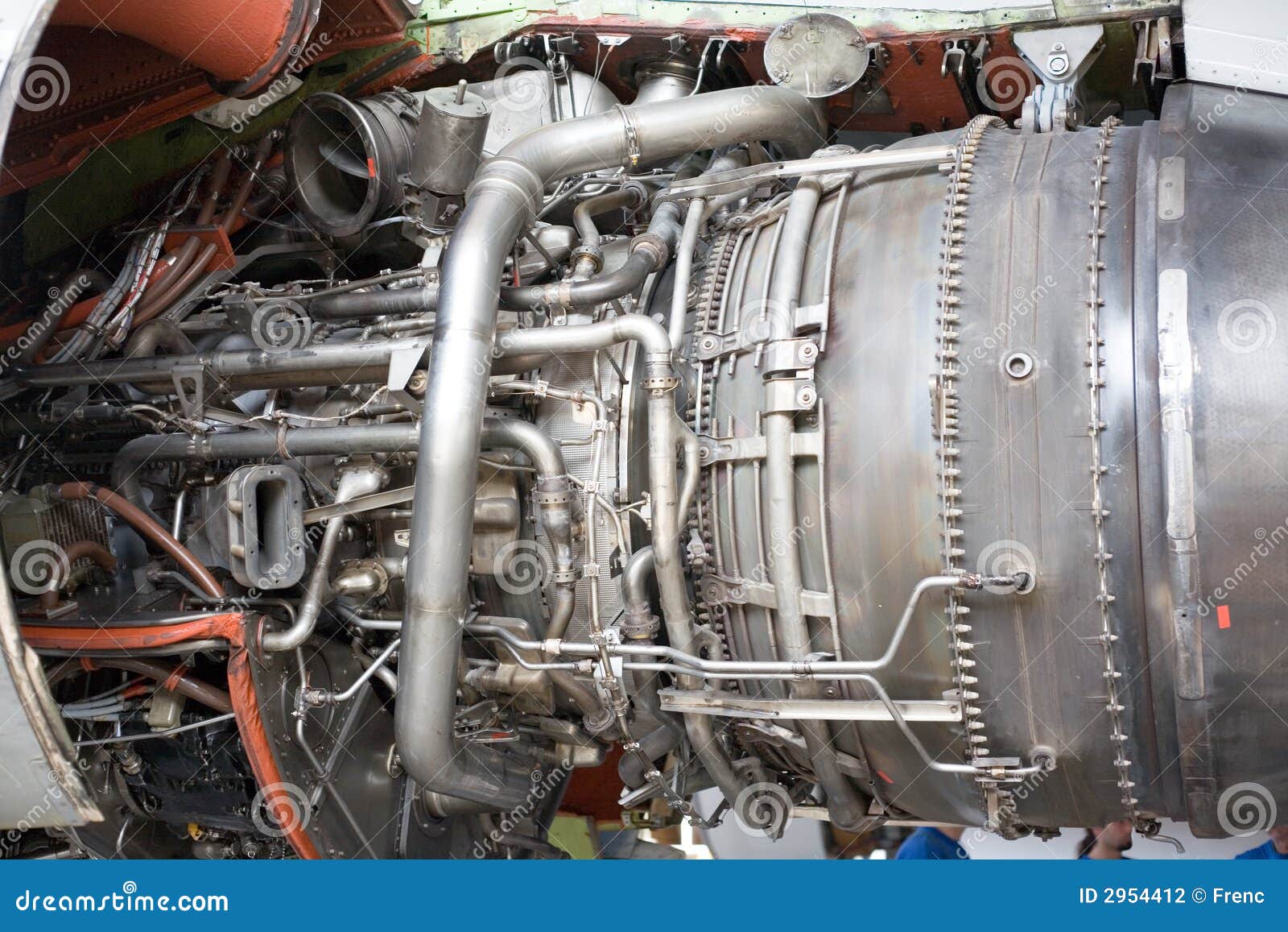 Motor de aviones abierto foto de archivo. Imagen de seguridad - 2954412