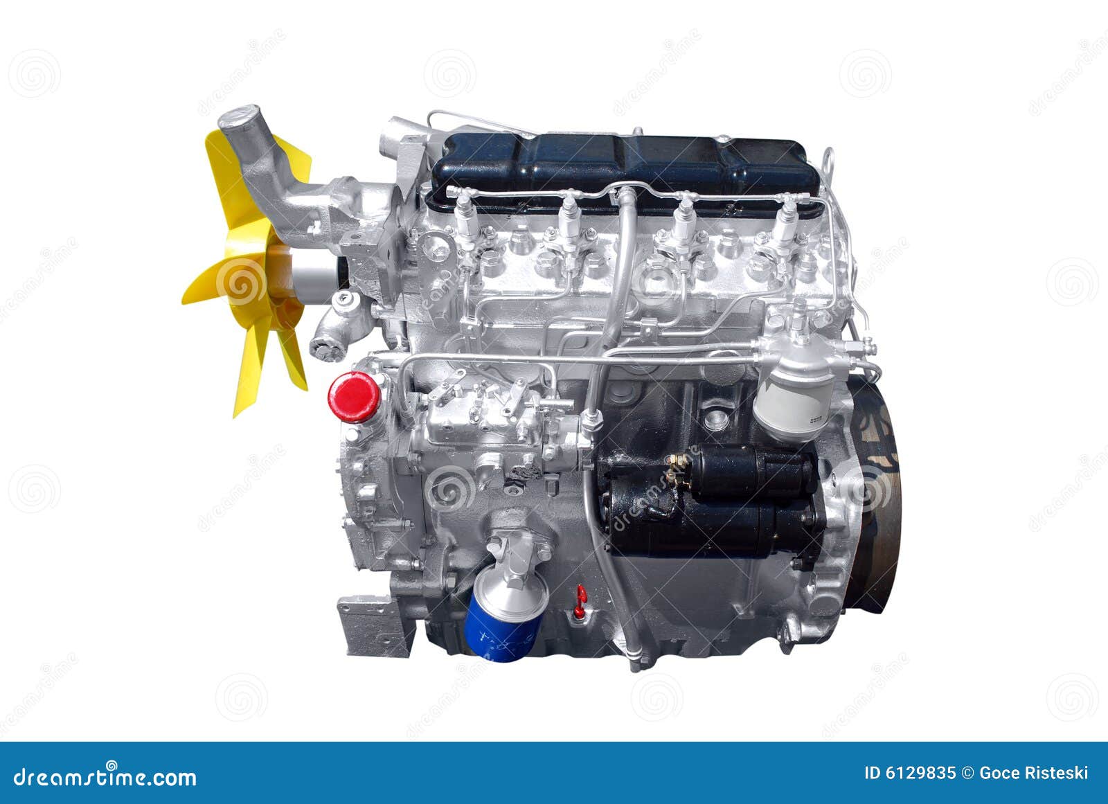 Motor de trator imagem de stock. Imagem de ferro, cromo - 6129835