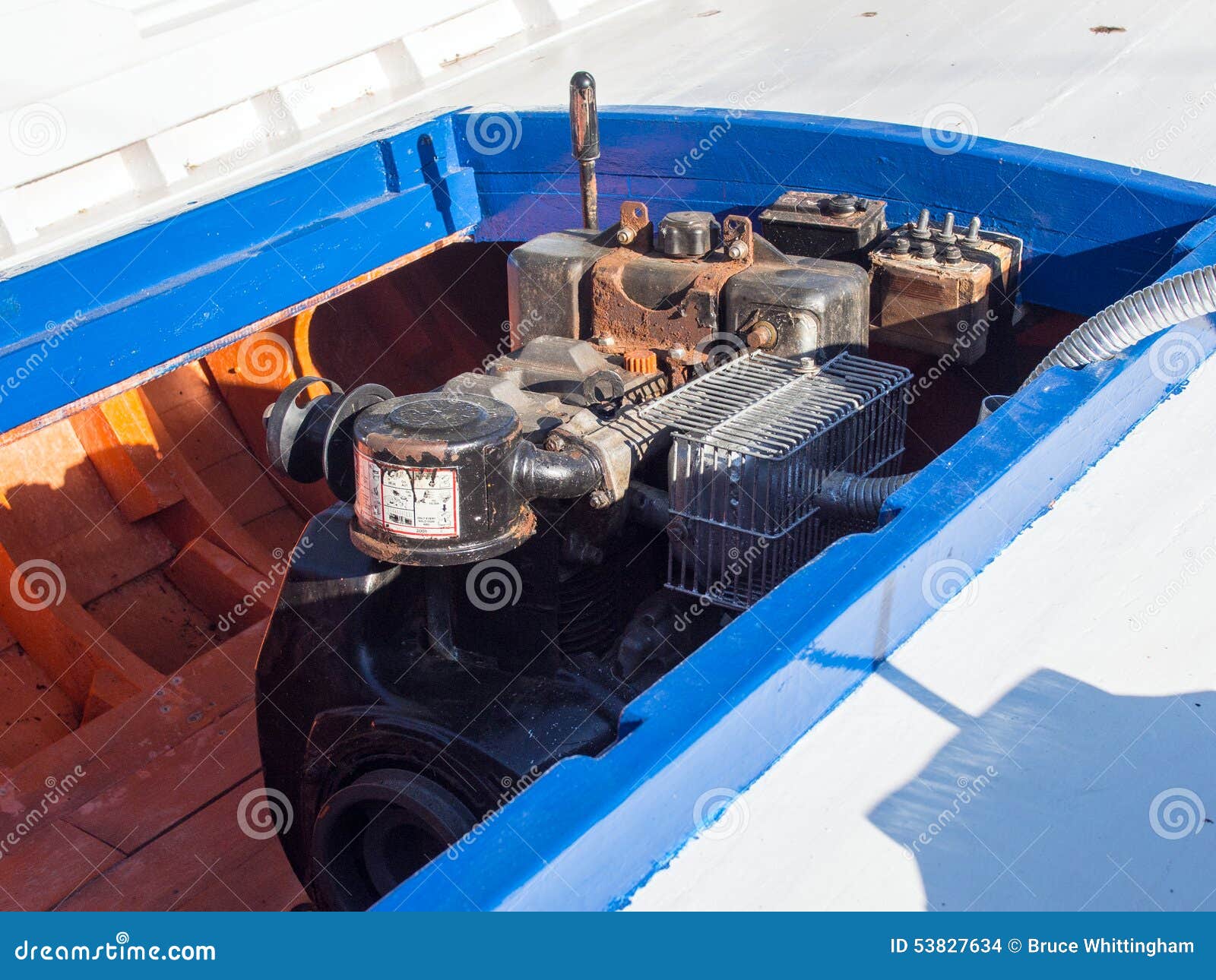 Motor diesel del barco foto de archivo. Imagen de barco - 53827634