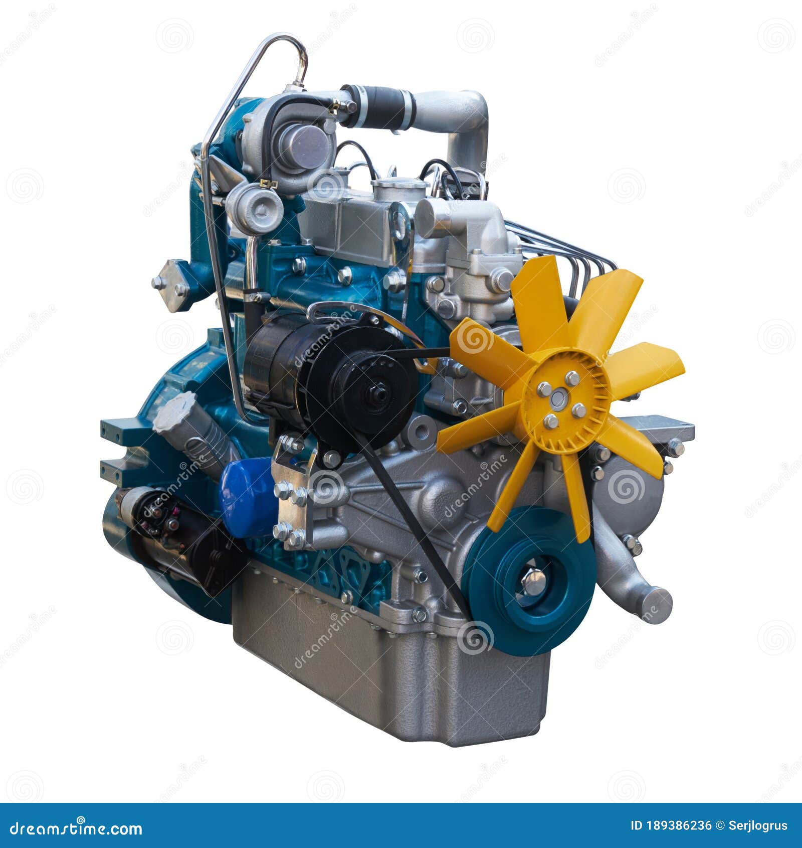 Motor Diesel Moderno. Aislado En Blanco Foto de archivo - Imagen de ...