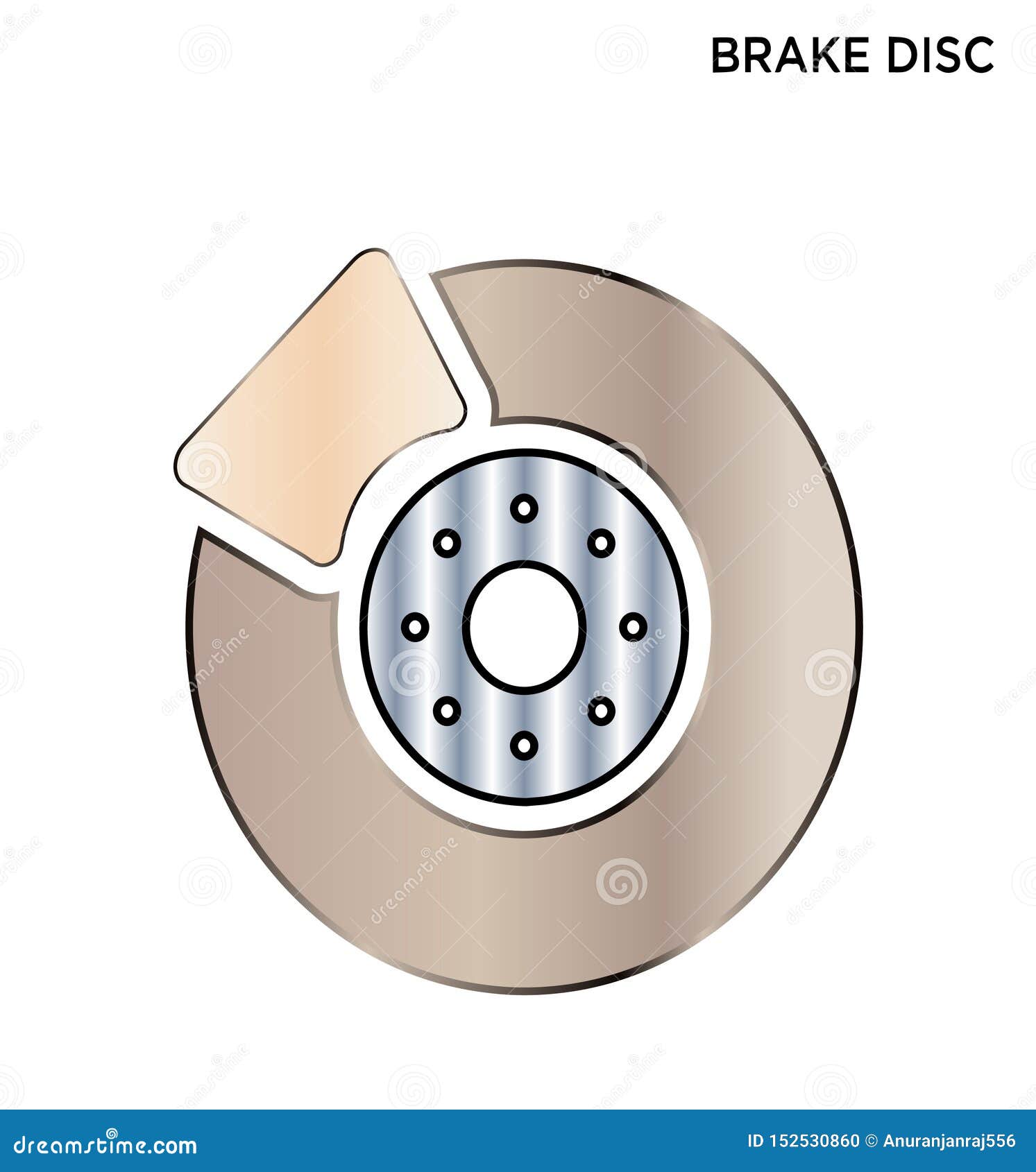 Motor Disc Brake Icon Editable Symbol Design Stock Vector ...
