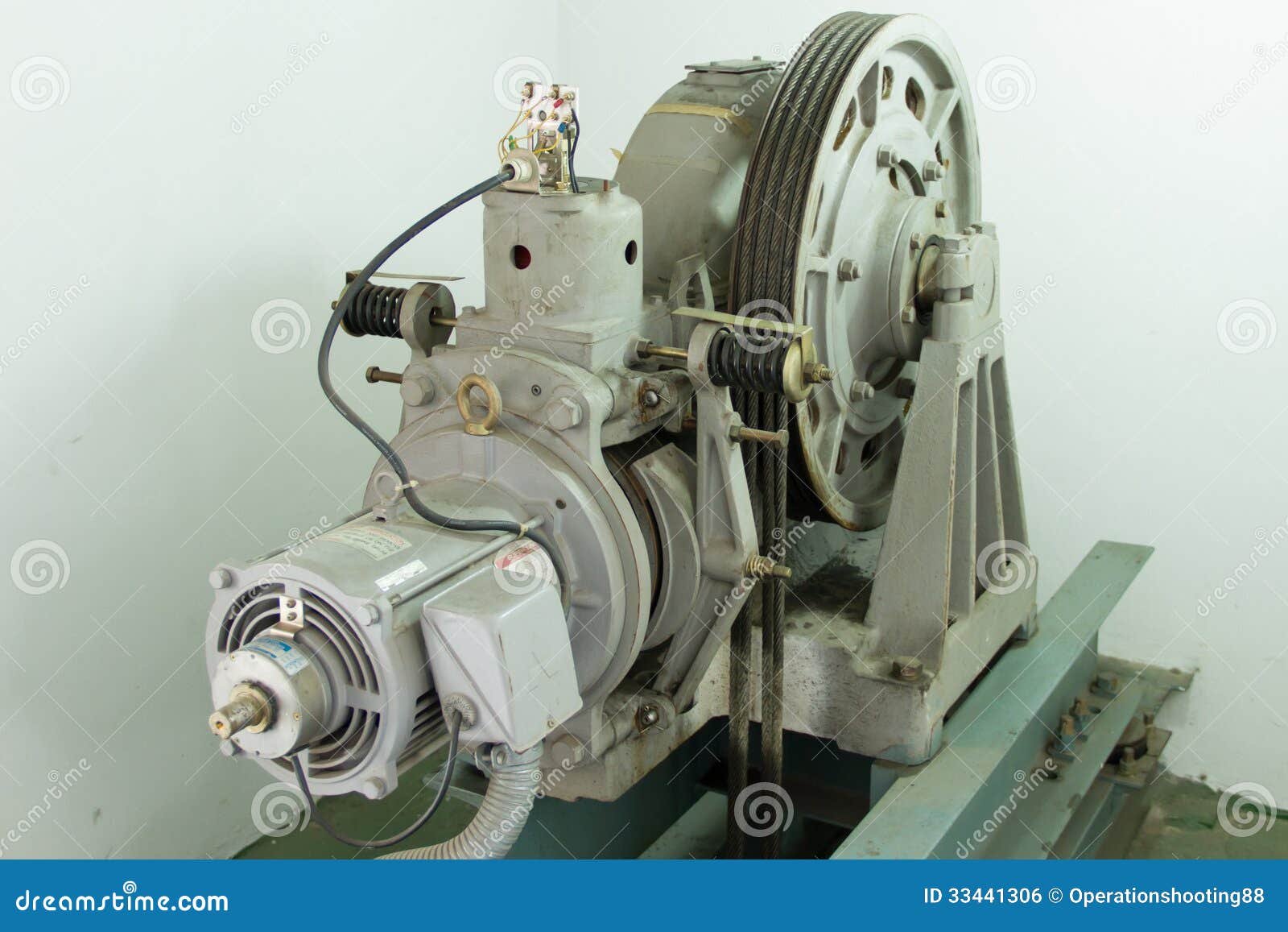 Motor driven elevator stock photo. Image of architecture - 33441306