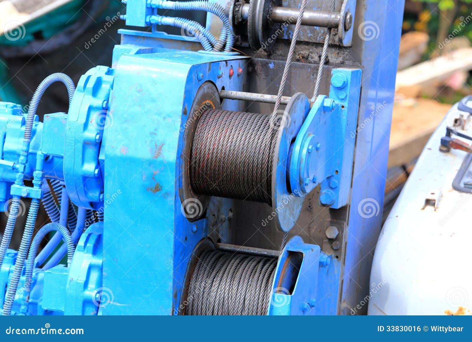 Motor En Slinger Voor Kraanhaak Stock Foto - Image of technologie ...