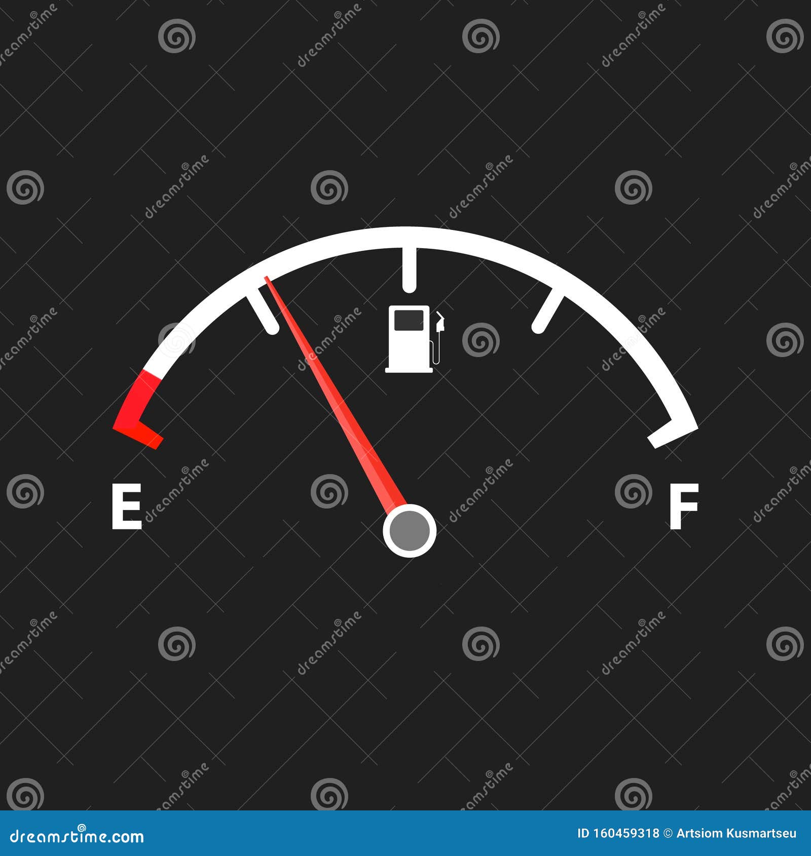 Gas Empty Meter Cartoon Vector | CartoonDealer.com #7212259