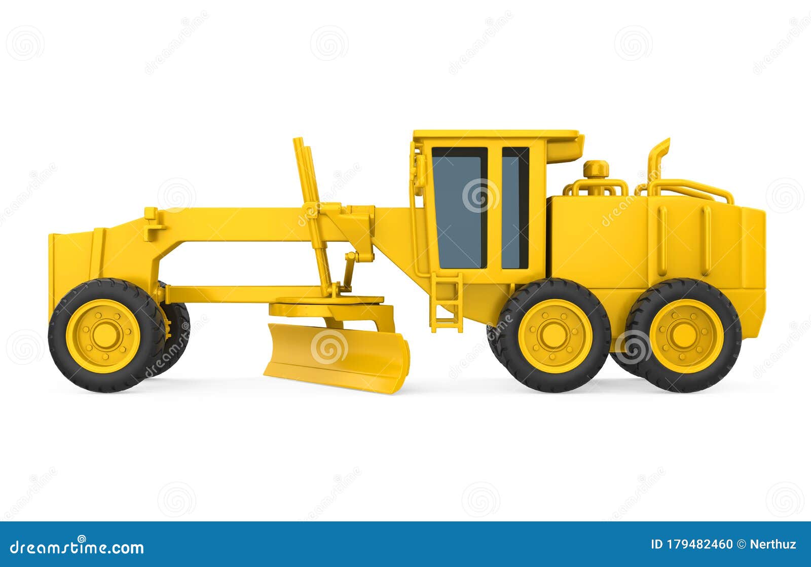 Motor Grader Side View Vector Illustration | CartoonDealer.com #216519011