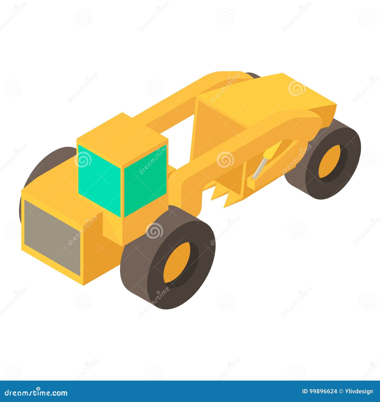 Motor Grader Machine Icon, Isometric 3d Style Stock Vector ...