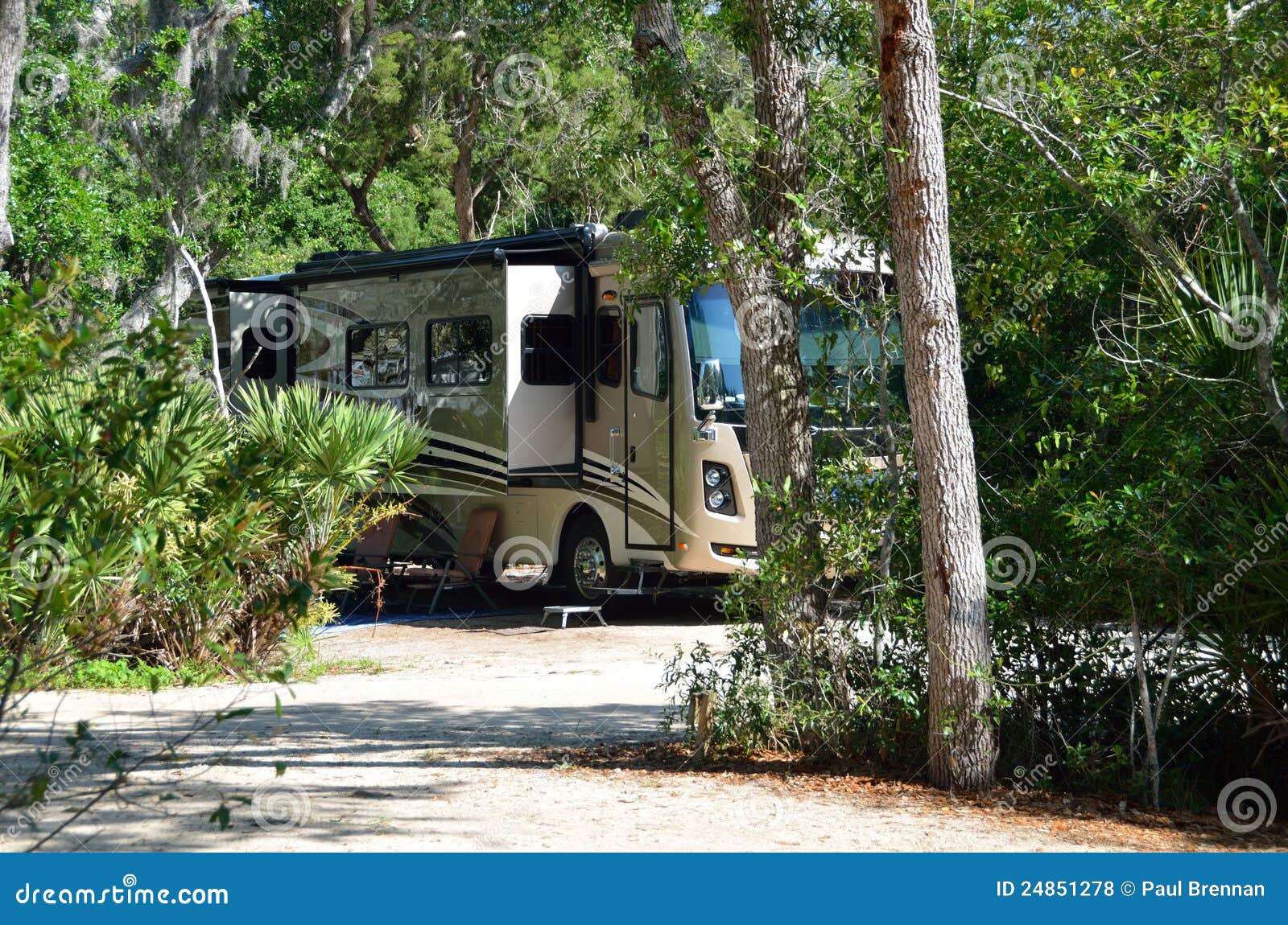 Motor home RV stock photo. Image of home, campsite, hire - 24851278