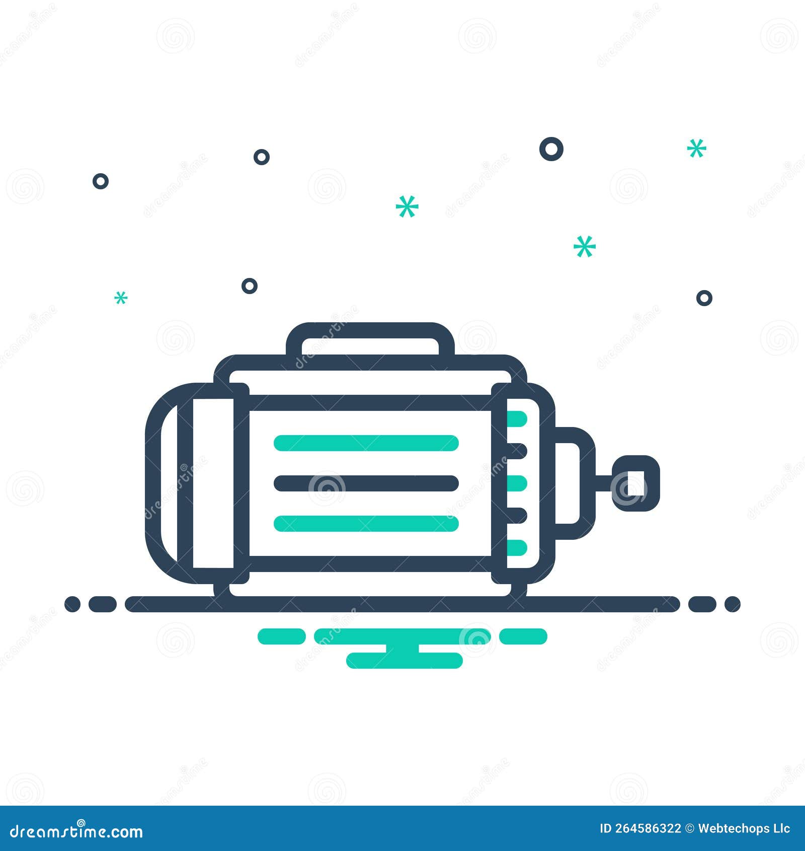 Mix Icon for Motor, Electric and Machine Stock Illustration ...