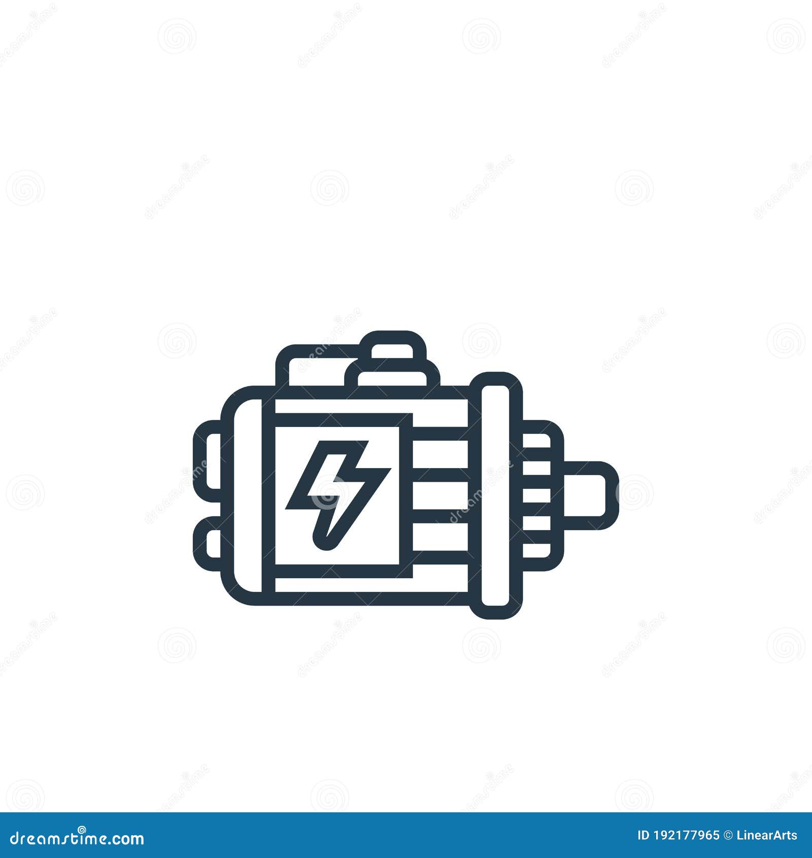 Motor Icon Vector from Electric Vehicle Concept. Thin Line Illustration ...
