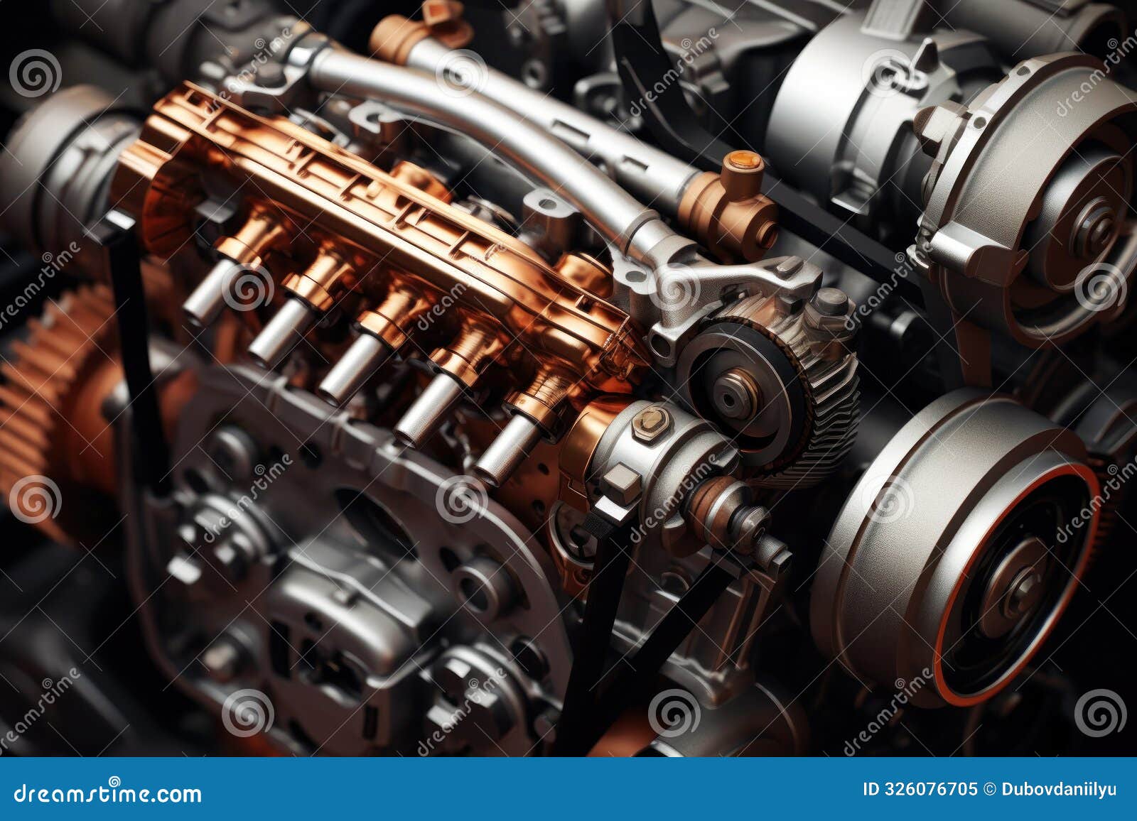 Motor Internal Combustion Engine Model Illustration Stock Illustration ...